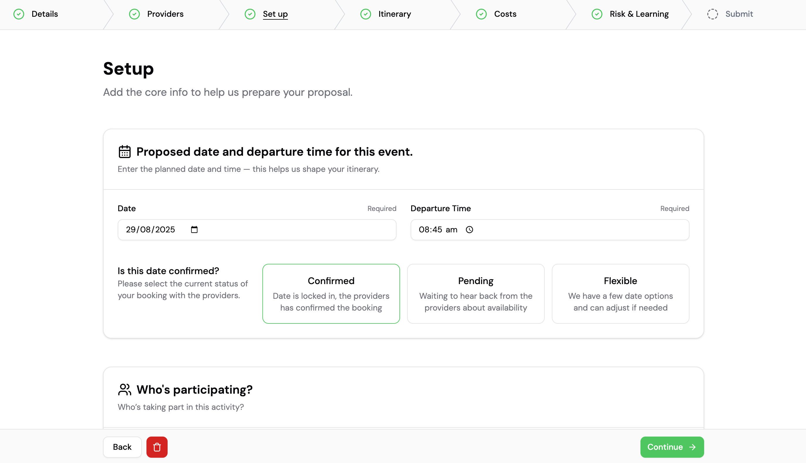 Vtr Set Up Page Start Activities With Ease